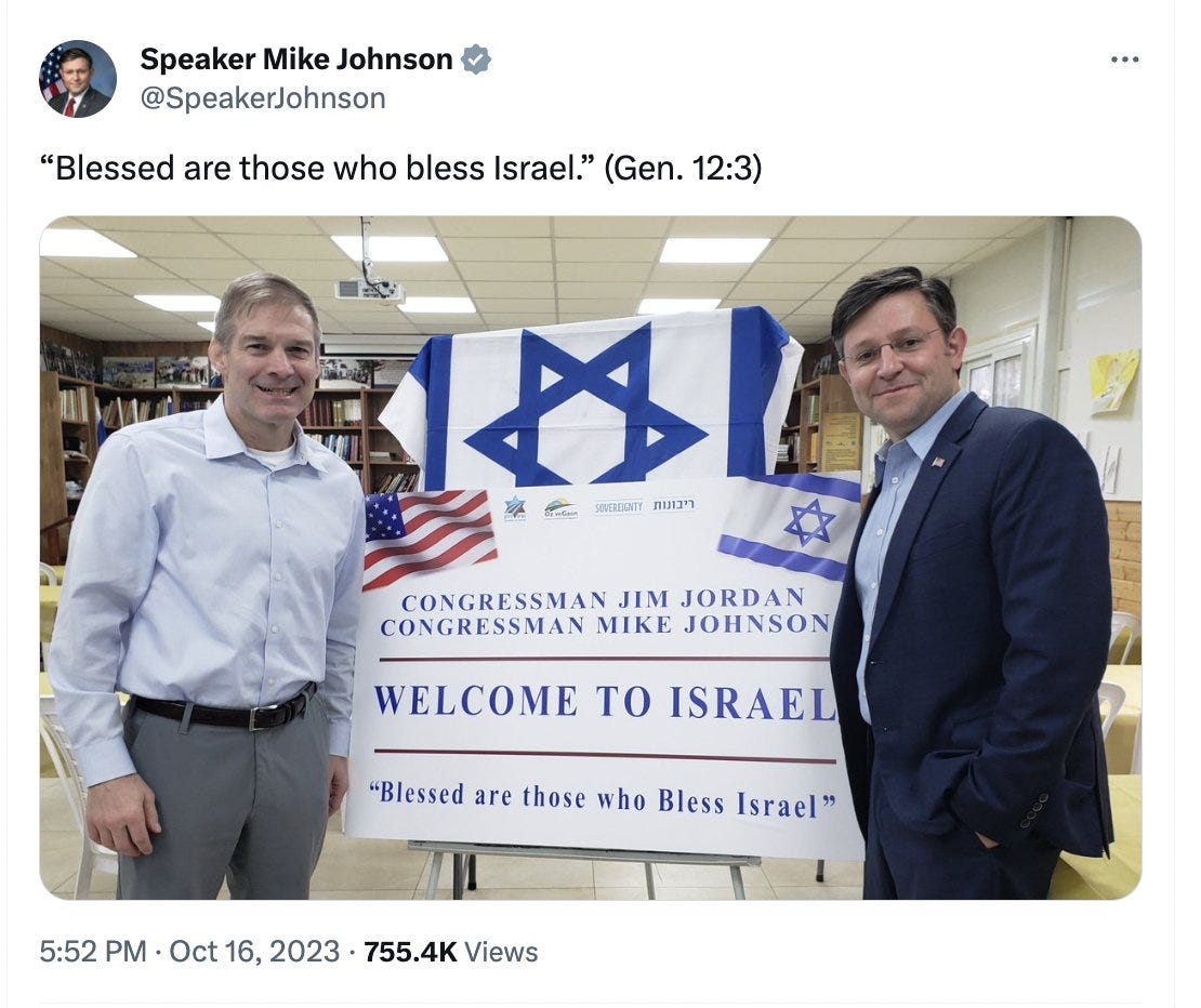 House Speaker Mike Johnson is a Neoconservative Warmonger