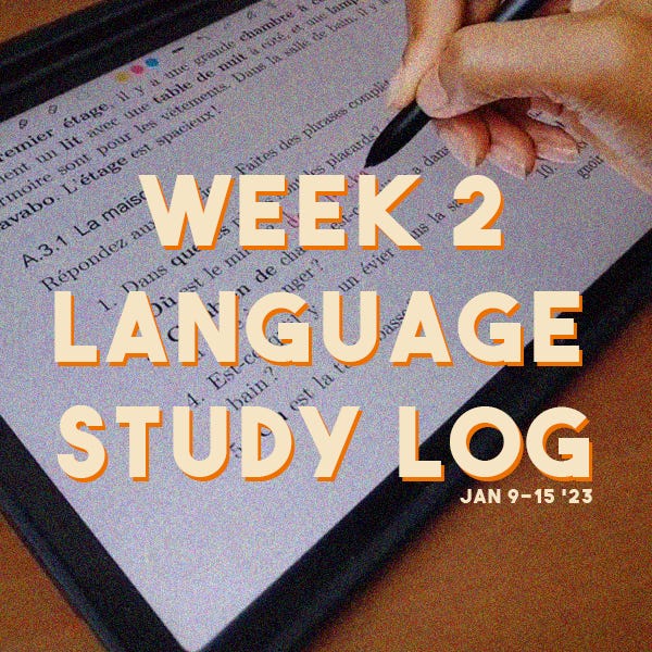 📝 Week 2 Language Study Log - by Victoria