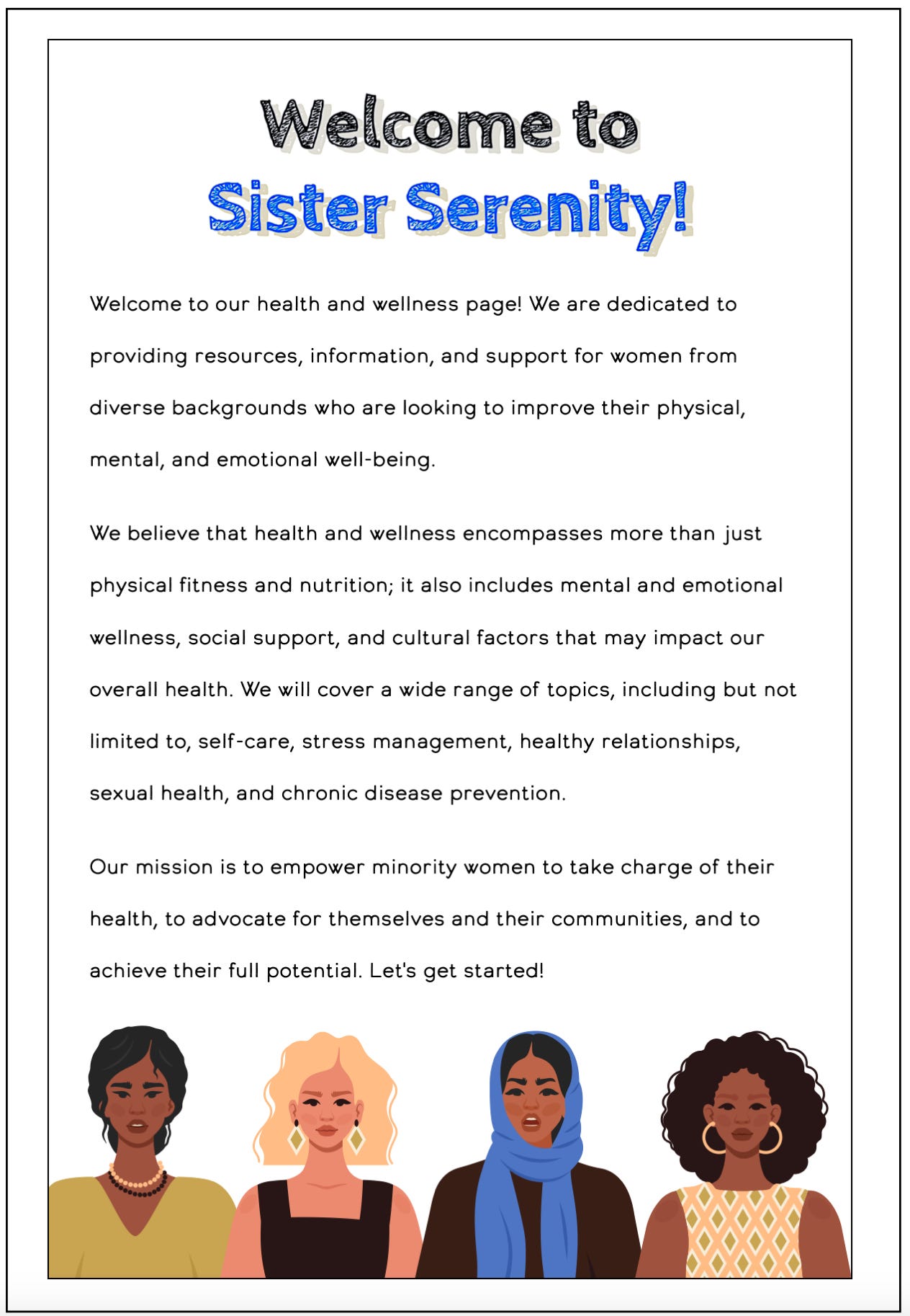 Welcome to Sister Serenity! - Sister Serenity