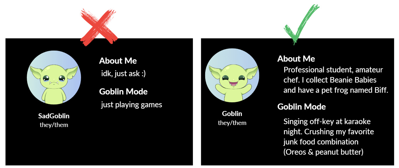 Why your dating profile sucks - Goblins' Adventure Log