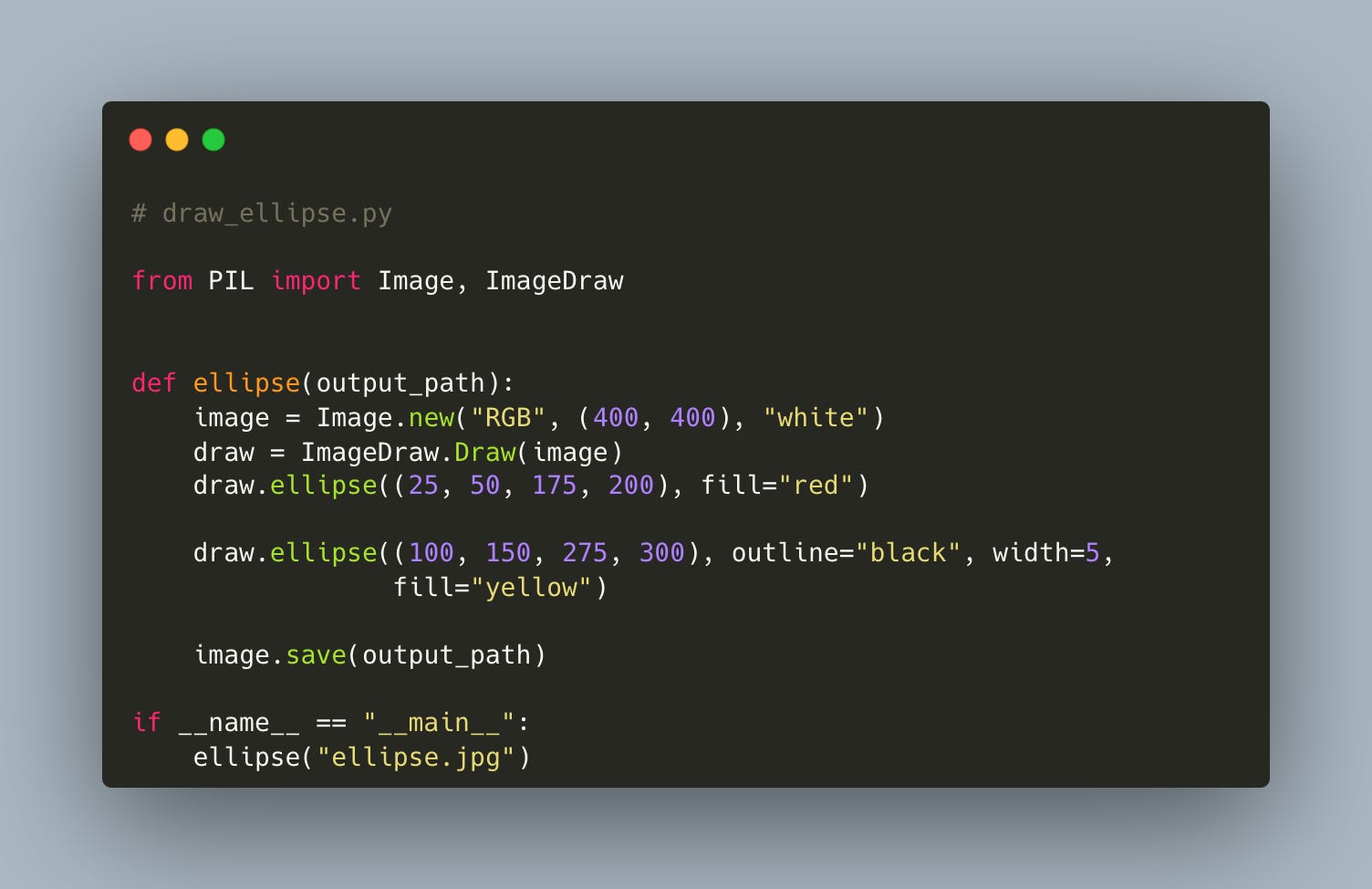 How To Draw Ellipse Python