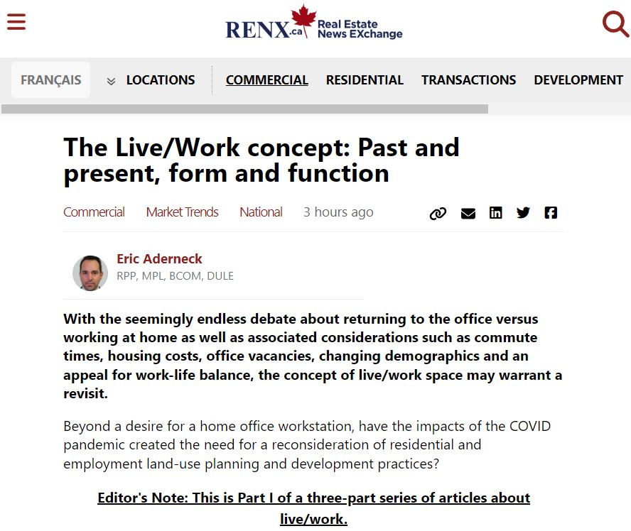 Live/Work Concept: Past and Present, Form and Function