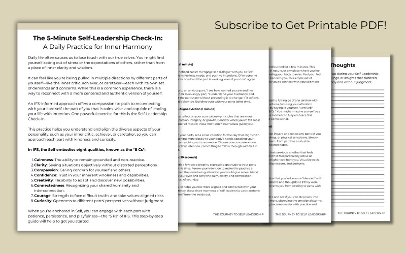 The 5-Minute Self-Leadership Check-In: A Daily Practice for Inner Harmony