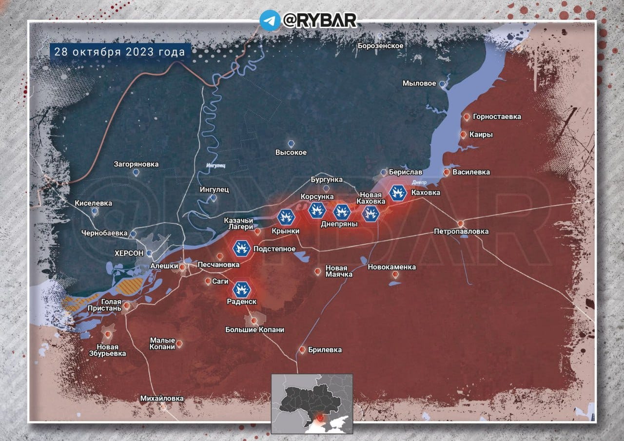 Felszabadította Krinki falu központi részét Ukrajna a Dnyipro keleti ...