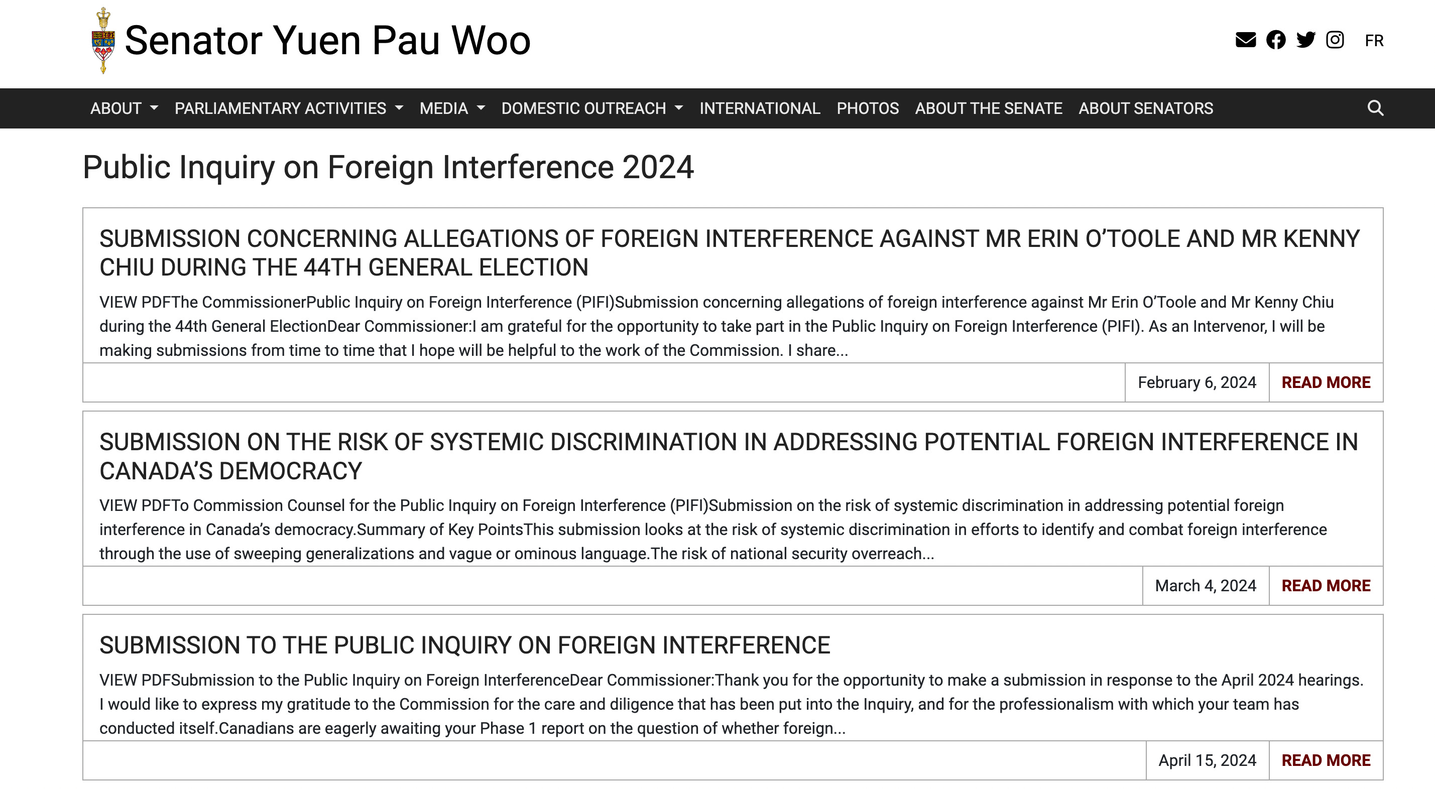 Chinese Canadian group links two Senators to actions against Canada's ...