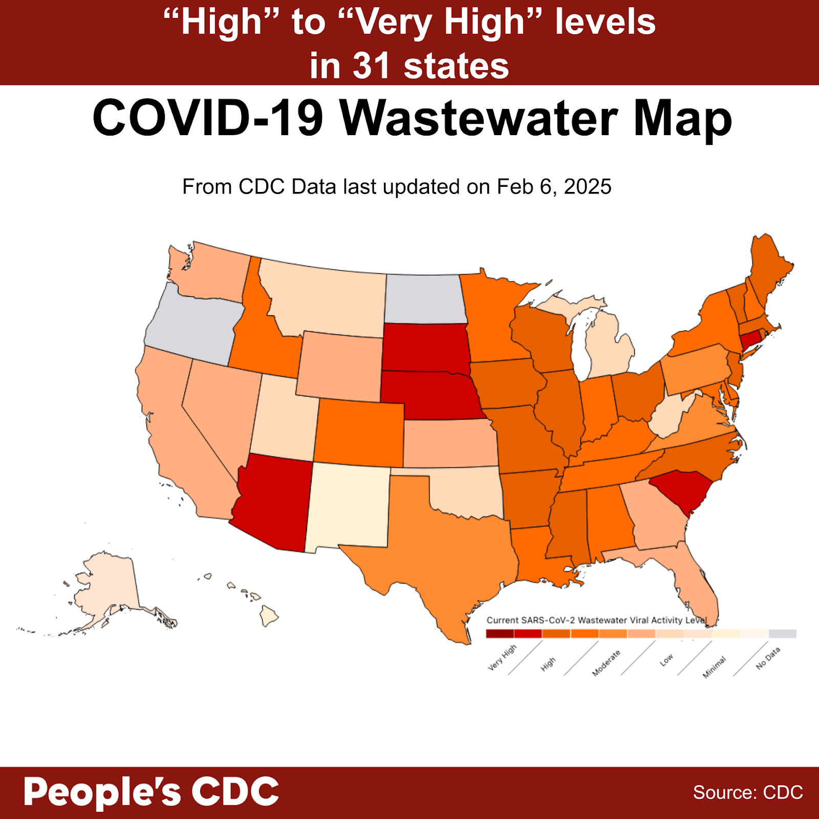 People's CDC, COVID-19, Weather Report, February 10,2025