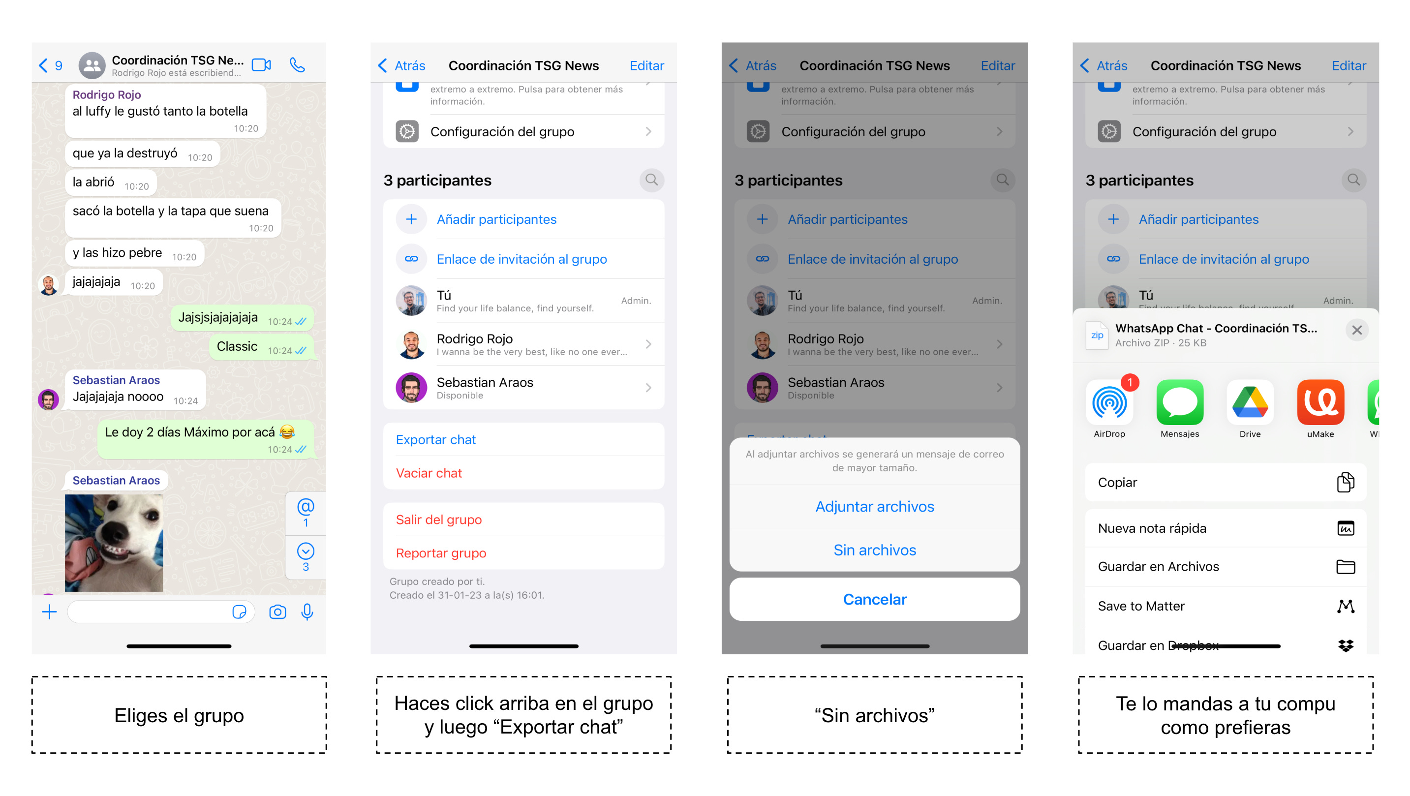 Cómo resumir conversaciones de grupos de Whatsapp con AI