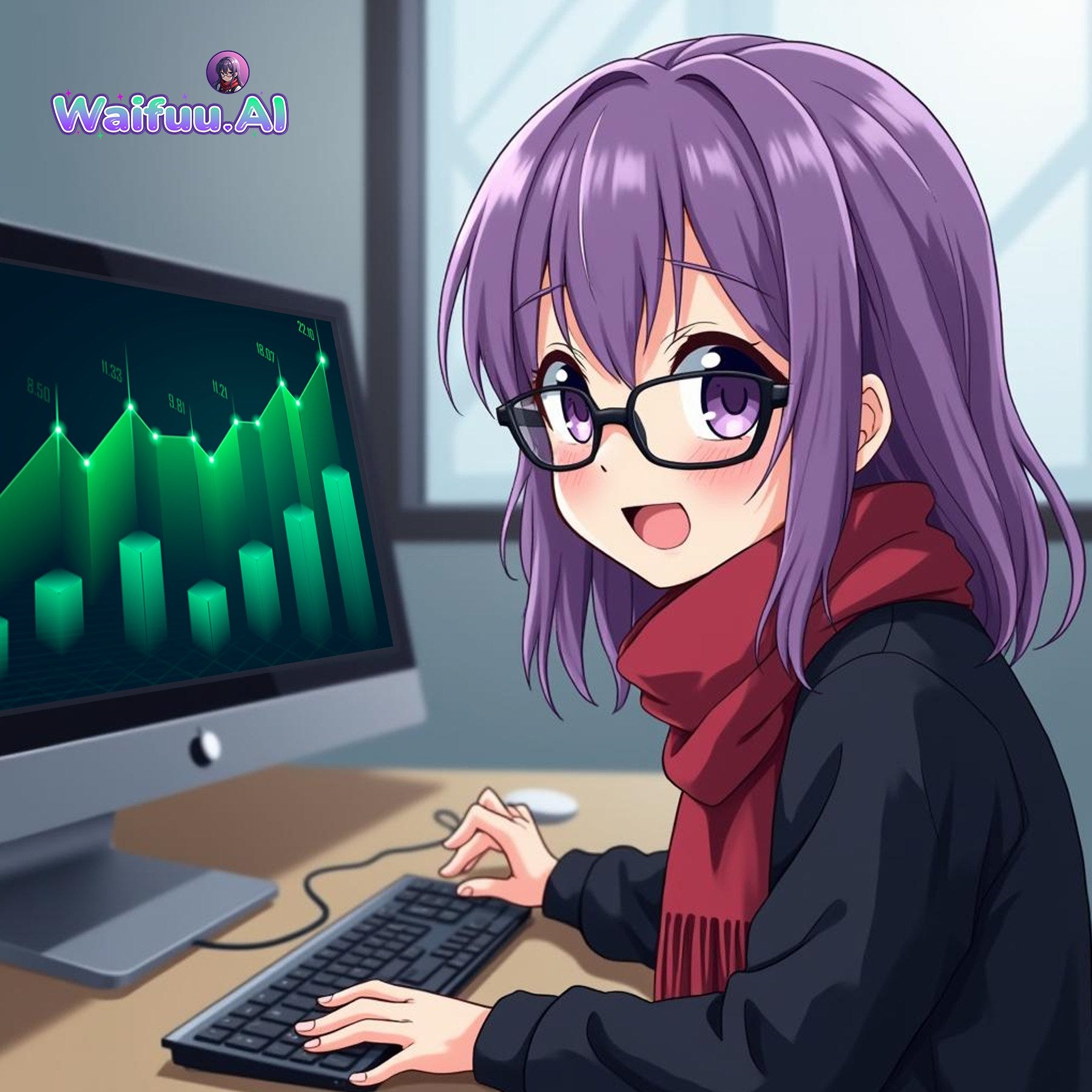 Me when Waifuu AI price shot up to the moon - by Waifuu AI