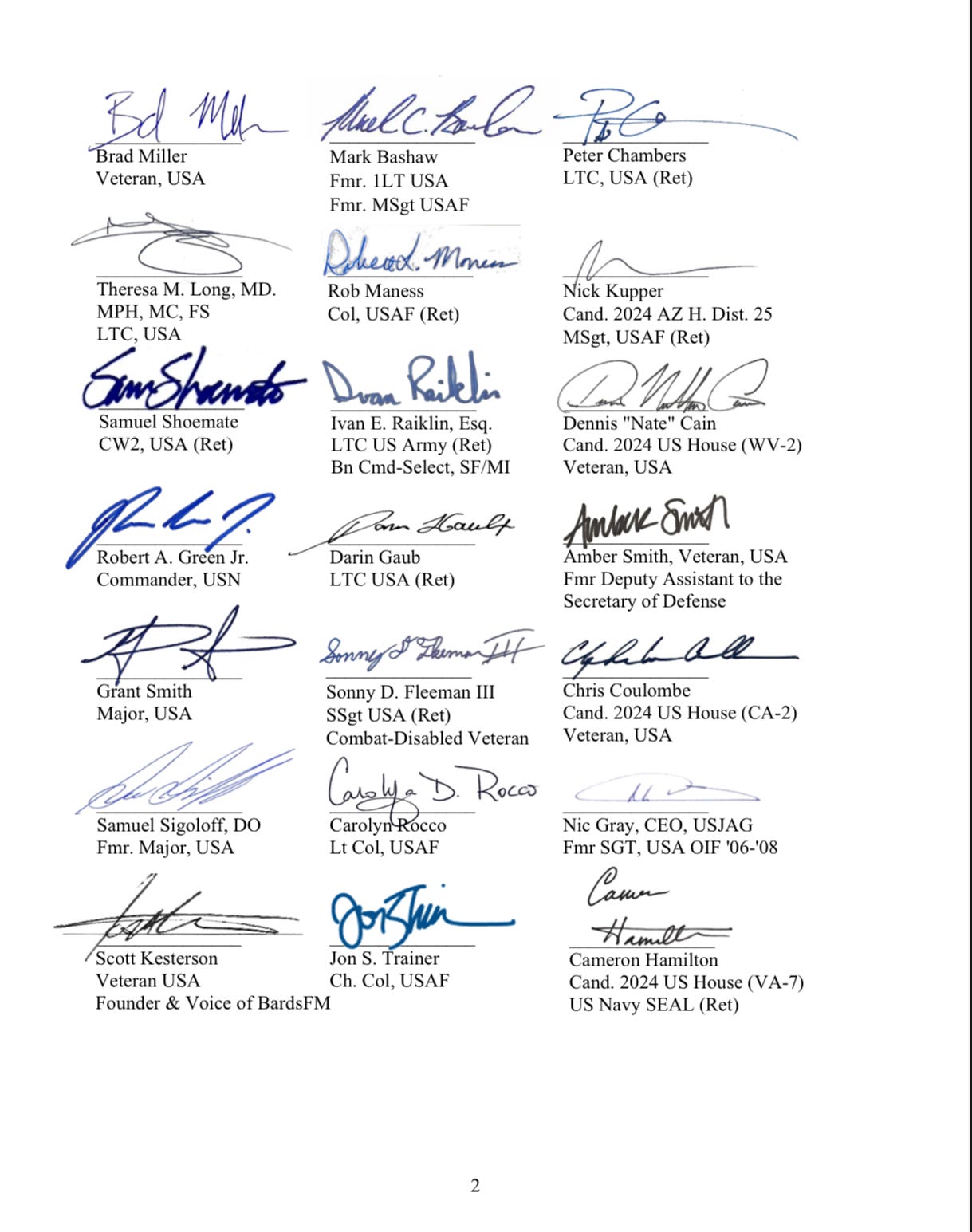 An Open Letter to the American People from Signatories of A Formal ...