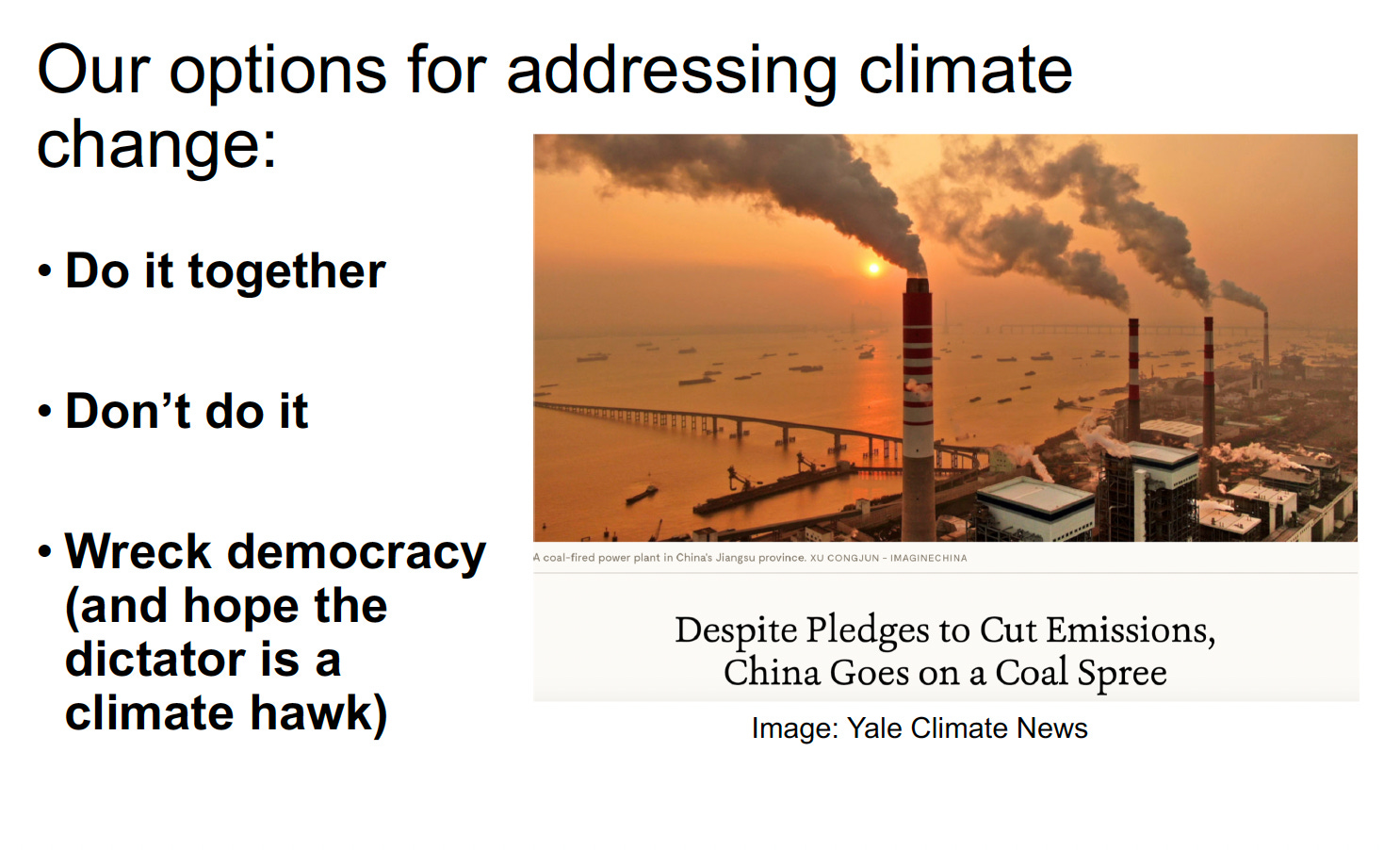 How to bridge the divide on climate change