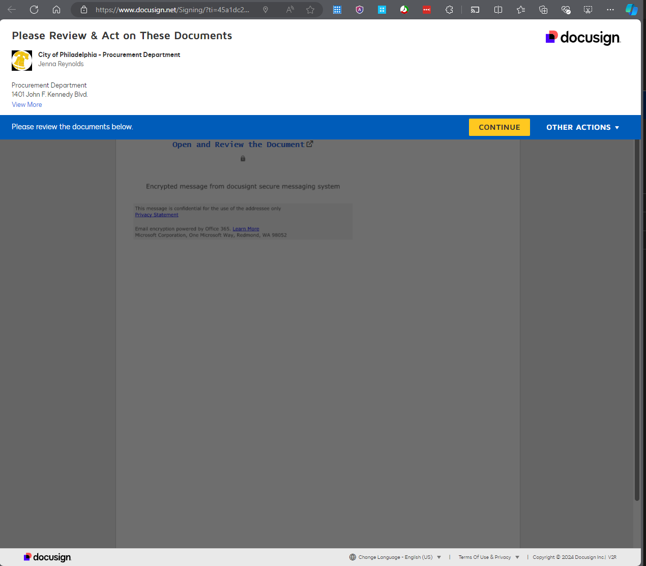 ALERT: Docusign phishing attack - by Ilya Lehrman