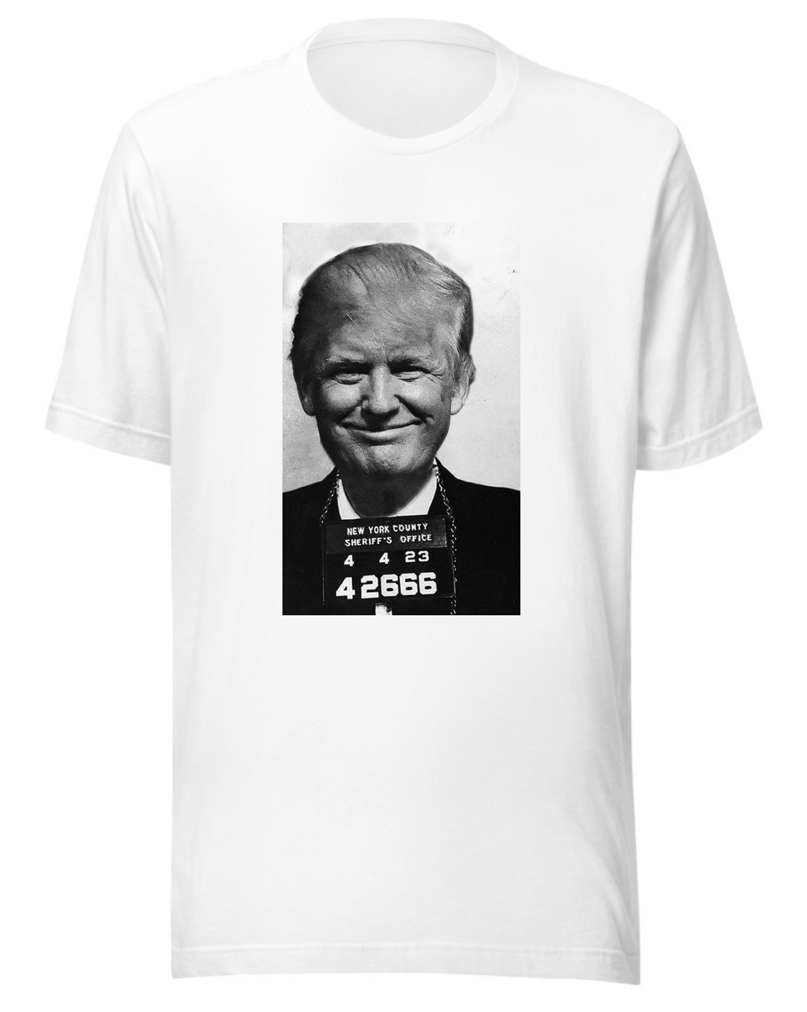 Latest 2nd Smartest Guy Merchandise Drop: Trump Mugshot Tees