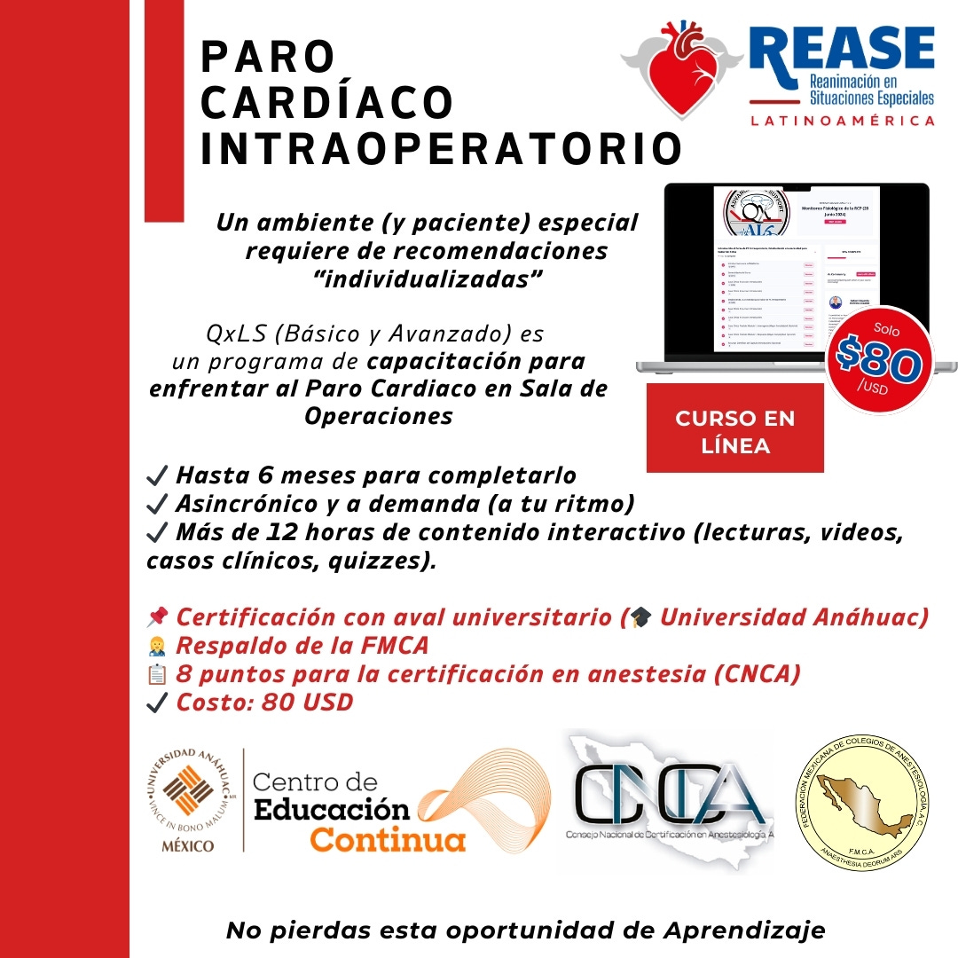 QxALS ADULTO | PARO CARDÍACO INTRAOPERATORIO