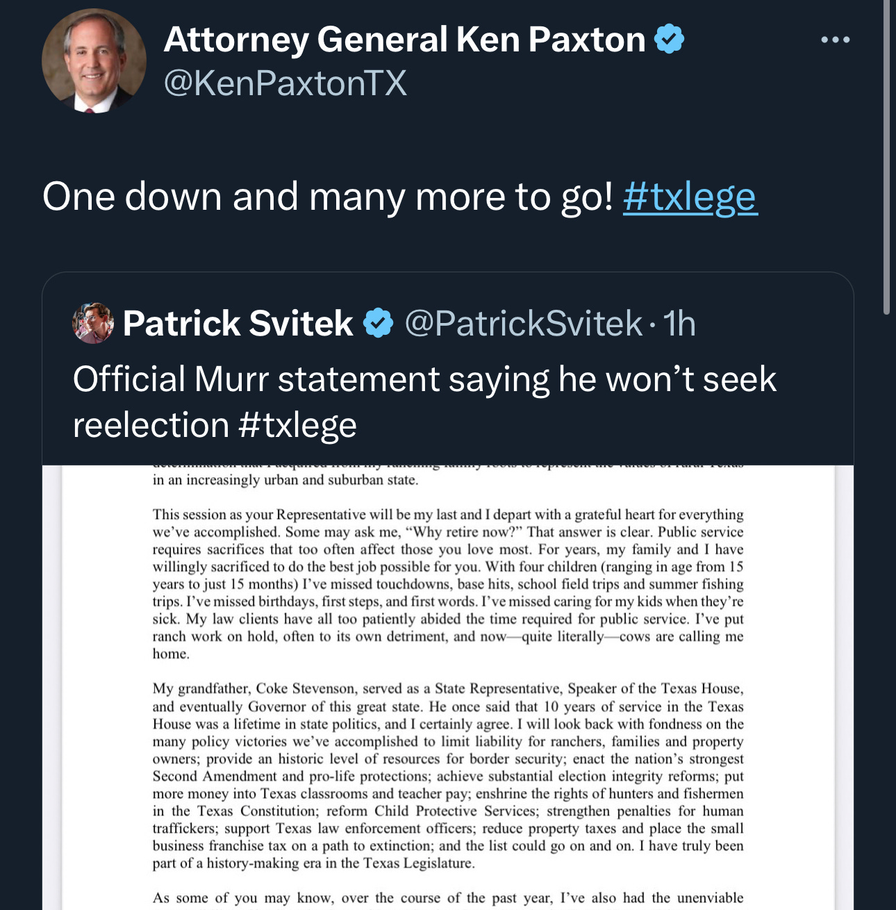 Andrew Murr Announces He Won’t Seek Reelection Upon the Heels of Sham ...