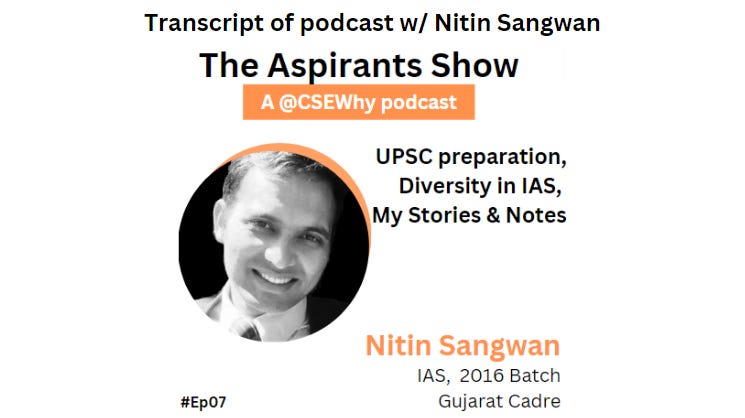 #88: The Aspirants Show | Nitin Sangwan