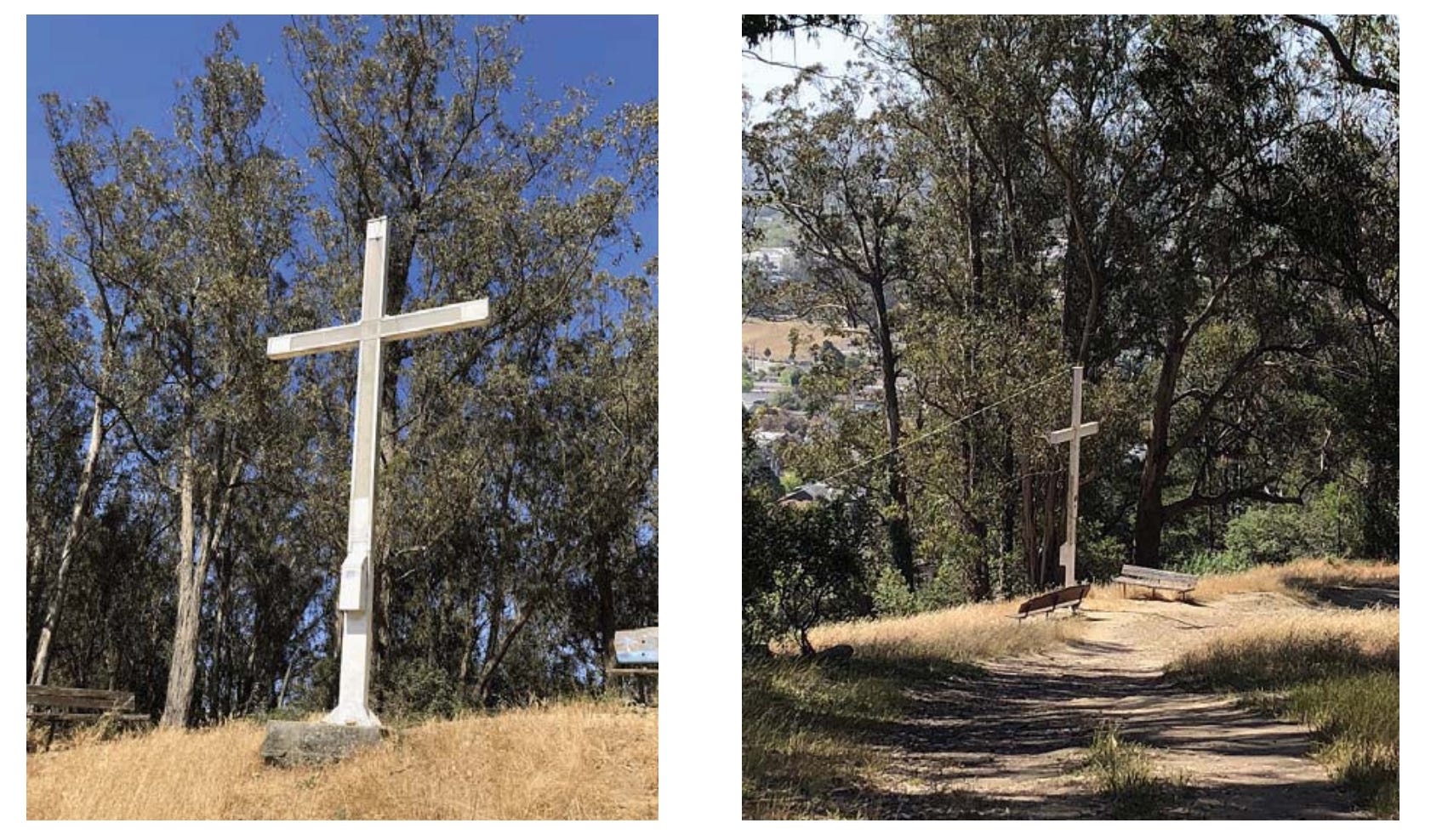 A Giant Christian Cross was finally removed from California's Albany Hill Park