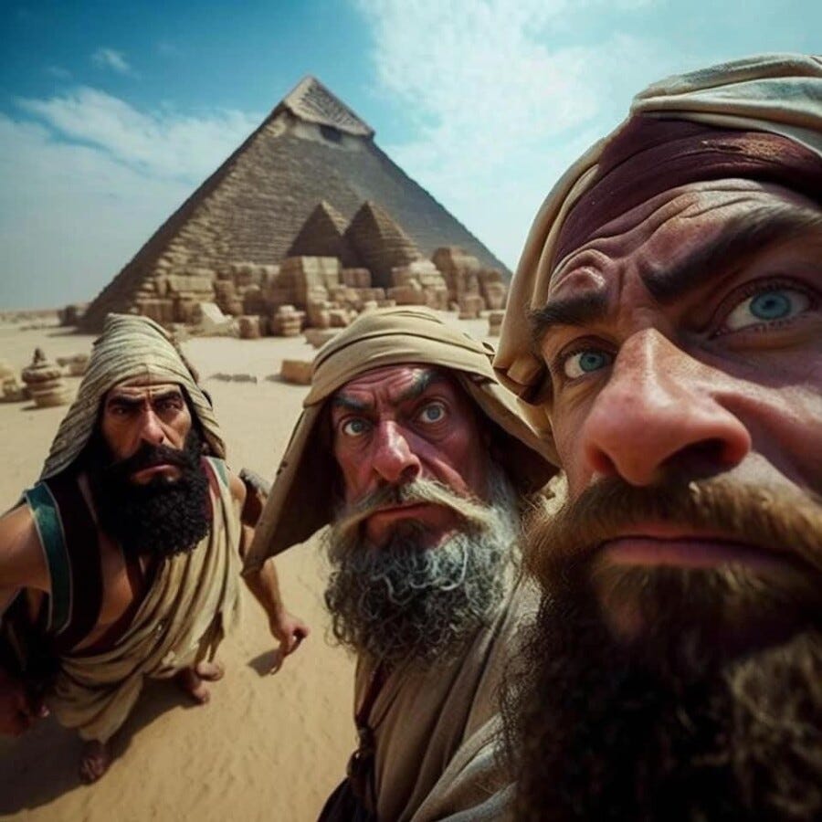 Collection of Memes We Like. The Story of Exodus … in A.I. Selfies