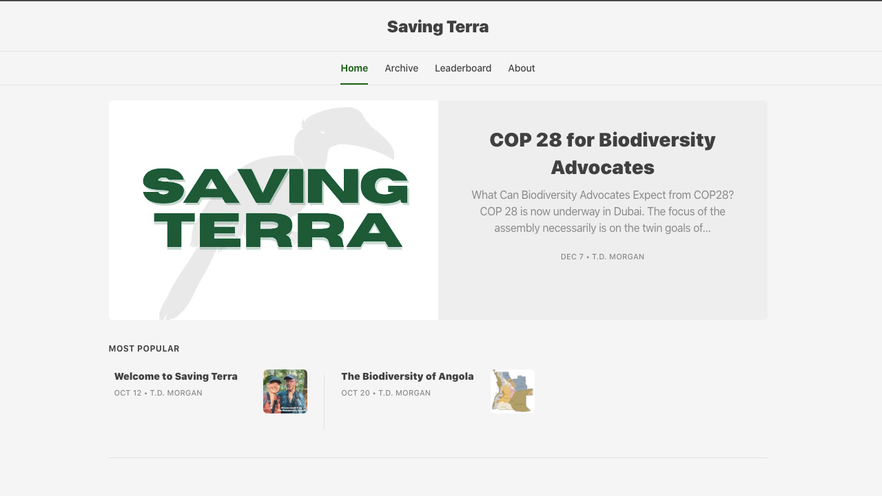 How To Use Substack - by T.D. Morgan - Saving Terra