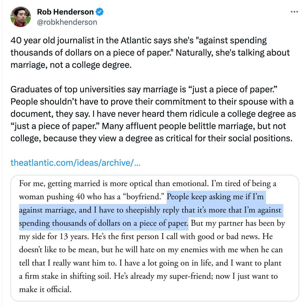 My Best Premium Tweets - Rob Henderson's Newsletter
