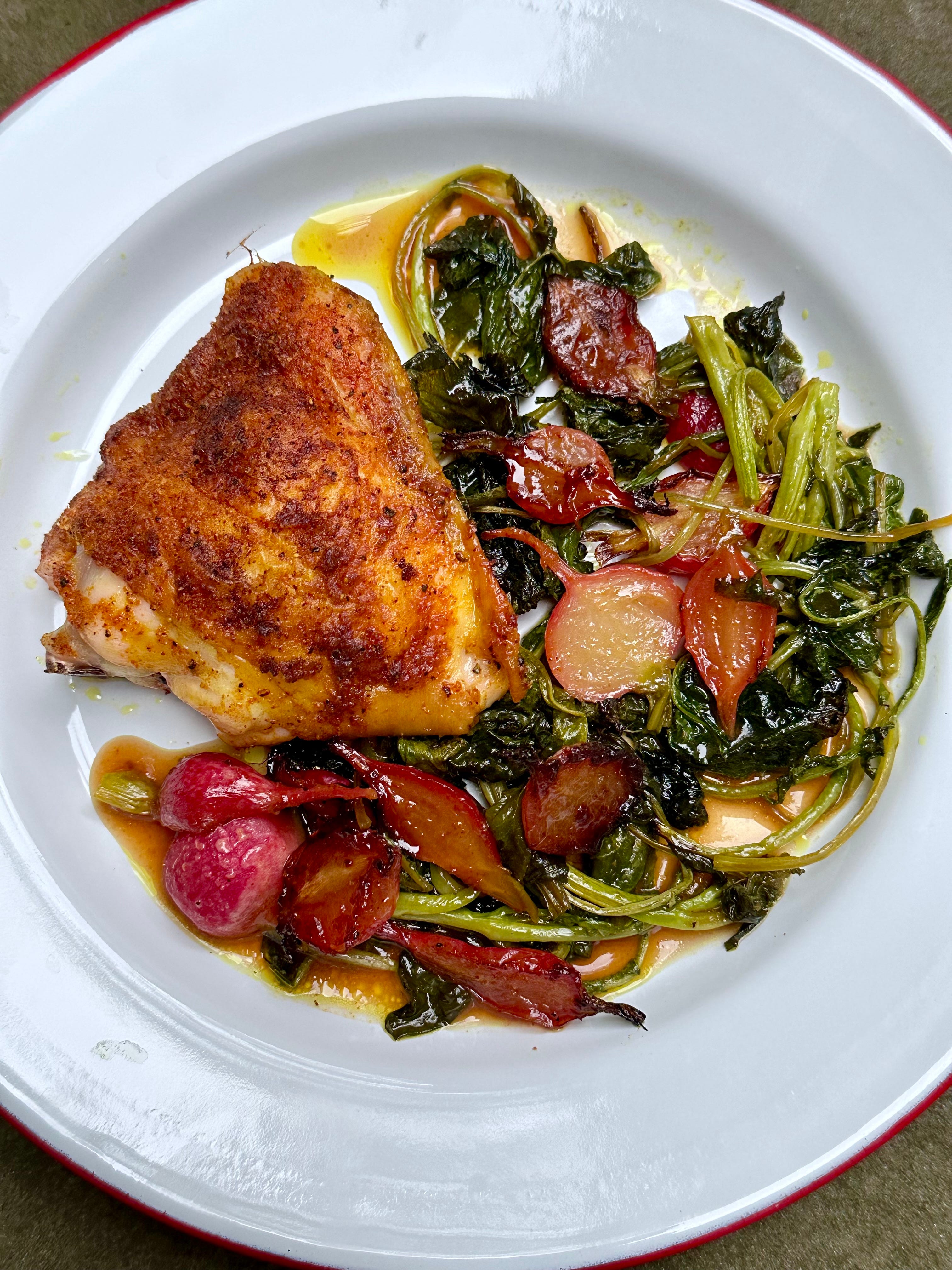 Honey Roasted Chicken & Radish - by Sohla El-Waylly