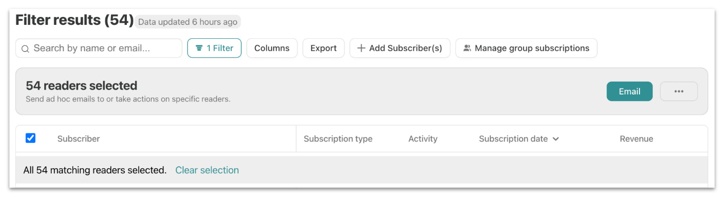 Cómo enviar un correo electrónico a tus suscriptores de Substack (sin publicar un post)