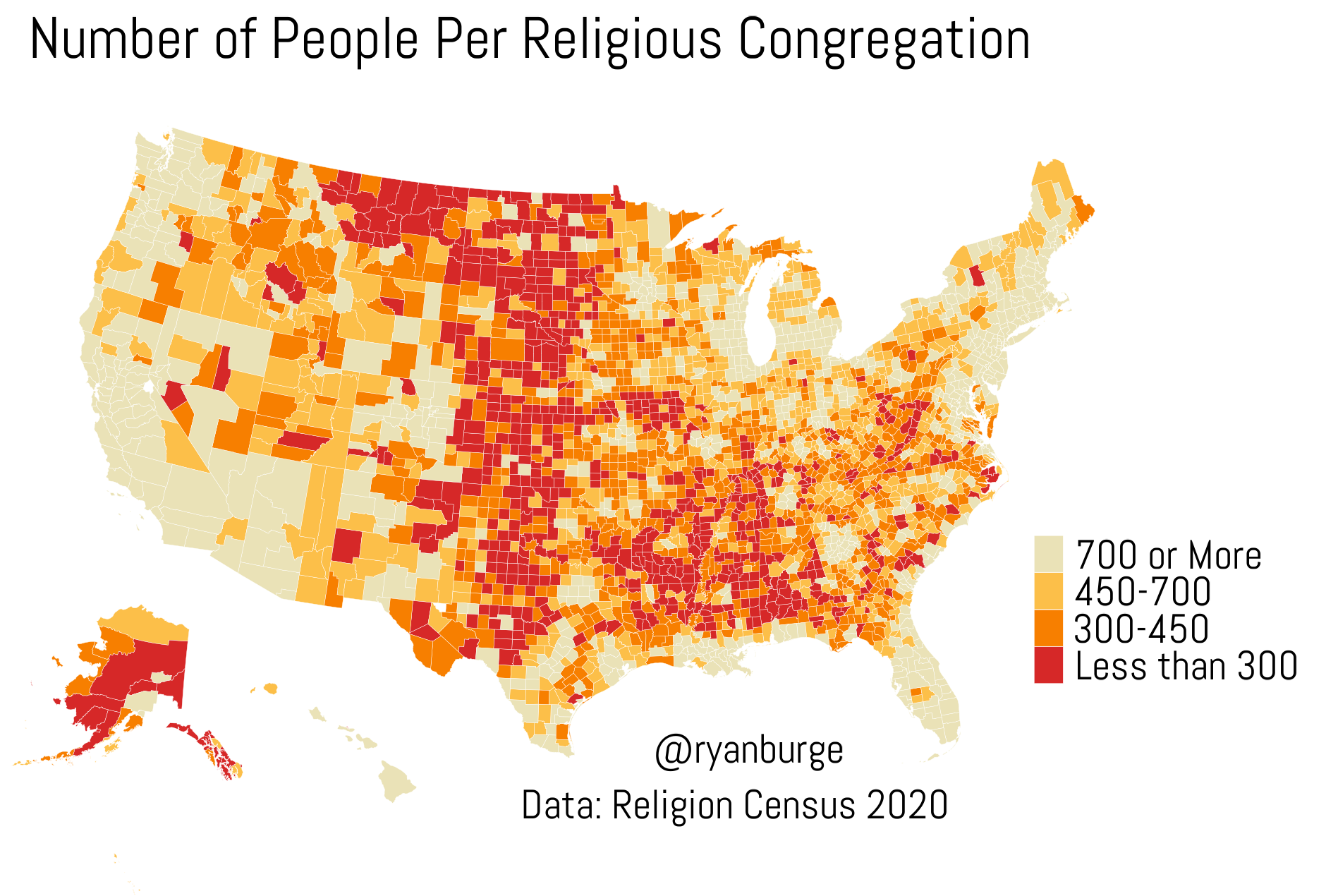 How Many Religious Congregations Are in Your County?