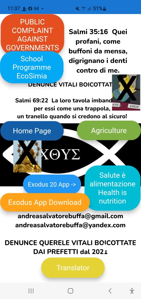 Denunce Pubbliche di Andrea Salvatore Buffa