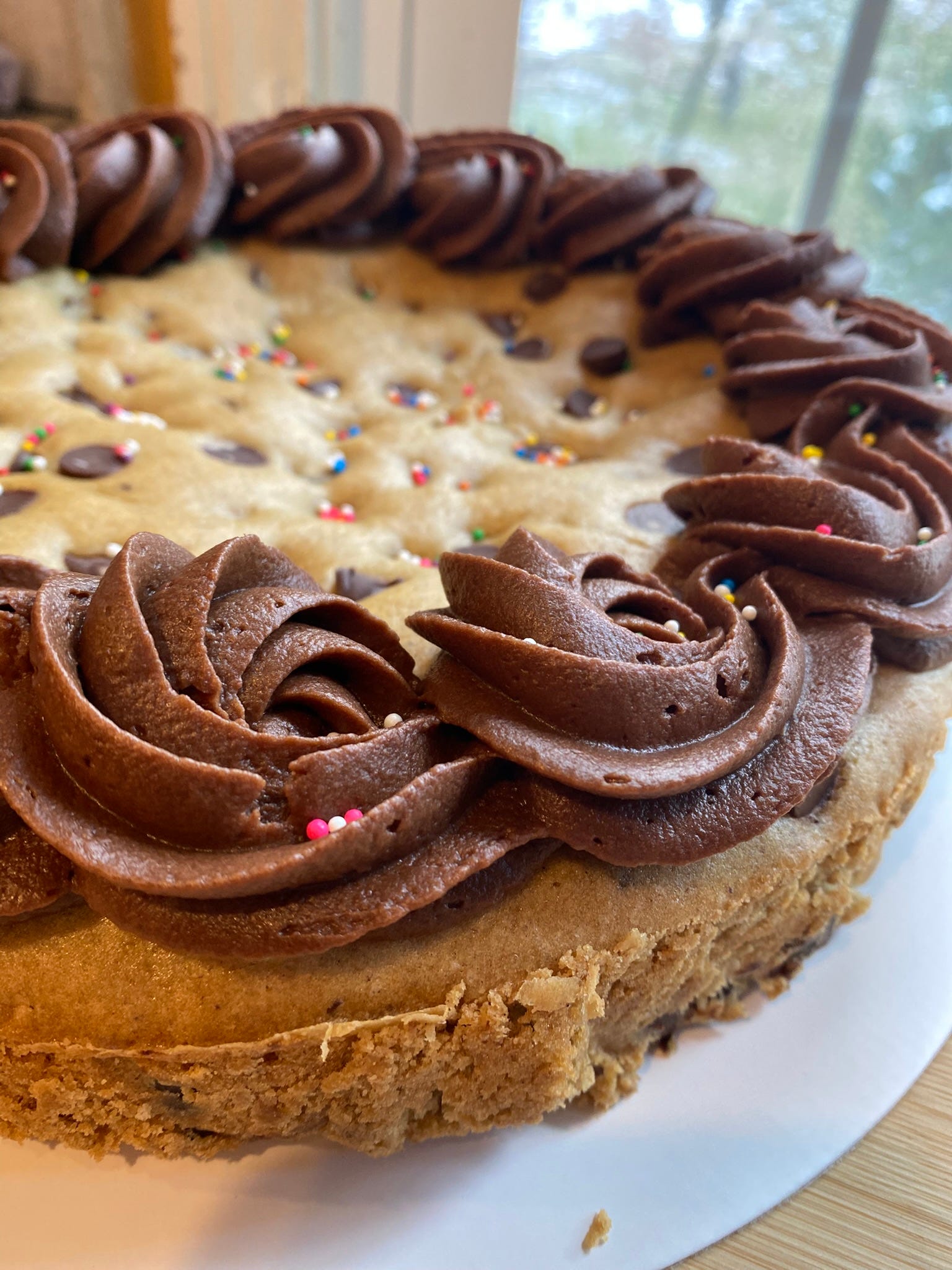 Not a Grocery Store Chocolate Chip Cookie Cake