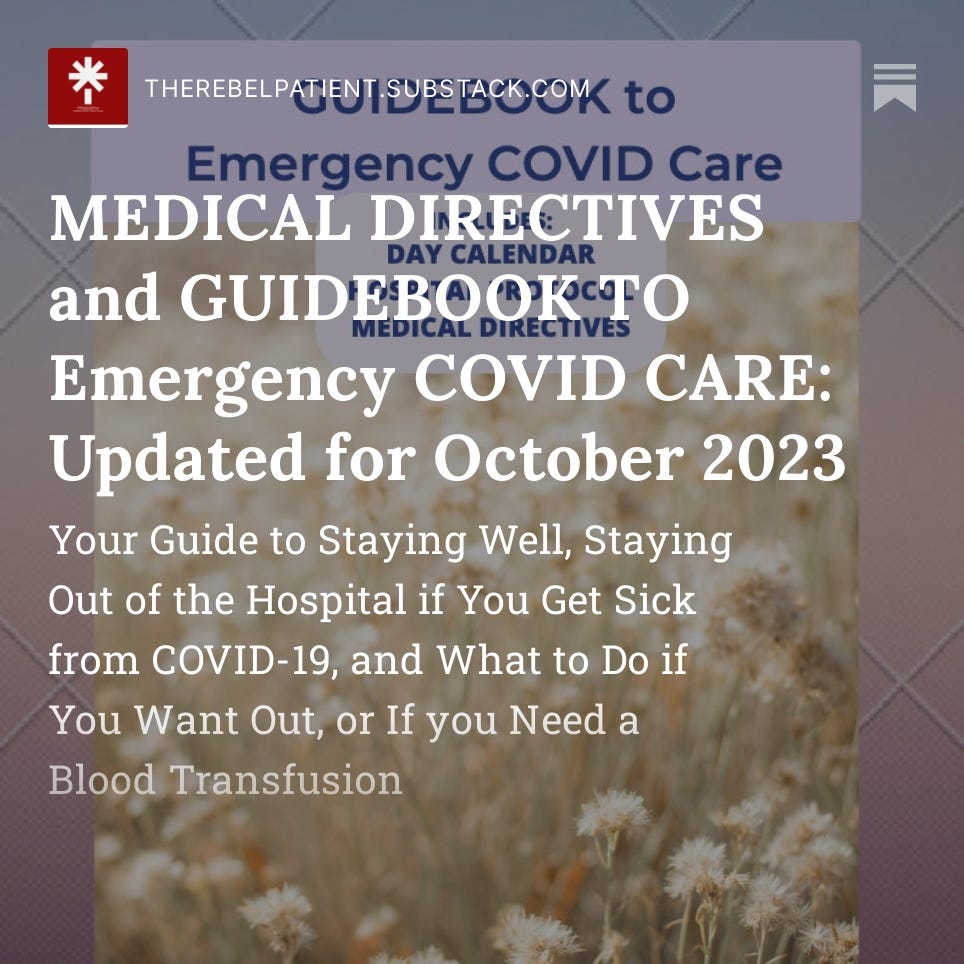 MEDICAL DIRECTIVES and GUIDEBOOK TO Emergency COVID CARE: Updated for ...
