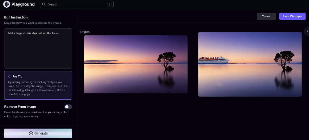InstructPix2Pix: Edit Images Using Simple Text Commands