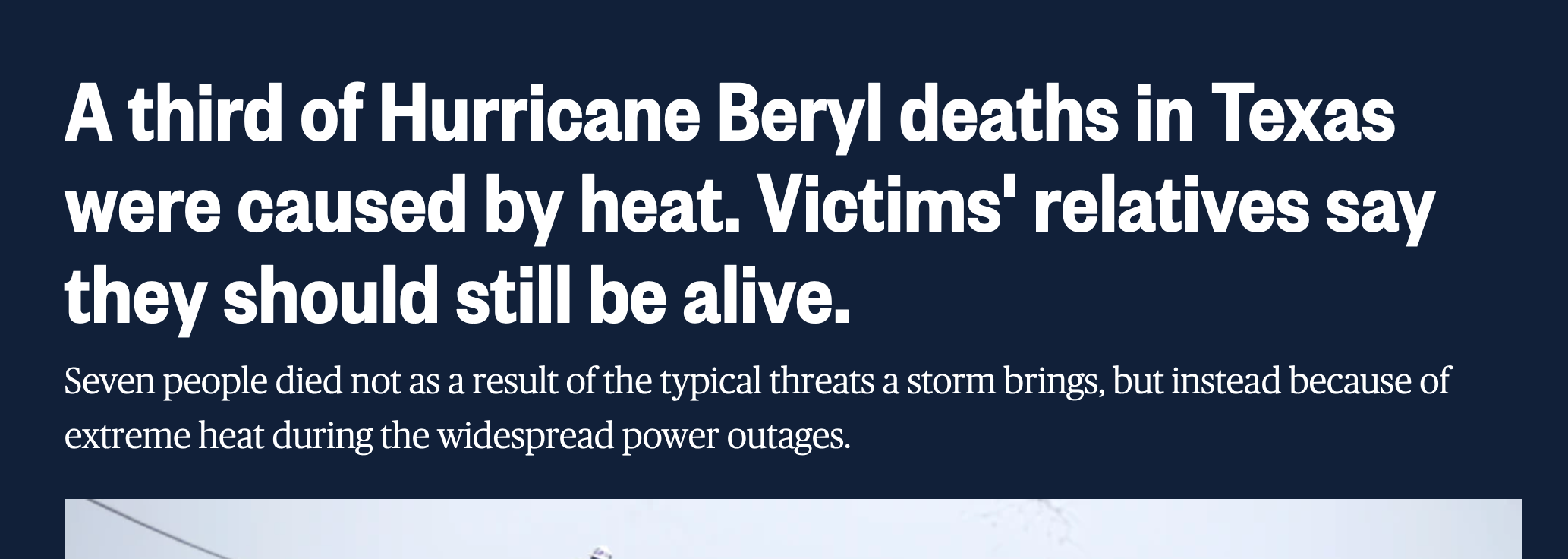 How many people did the Beryl blackout kill?