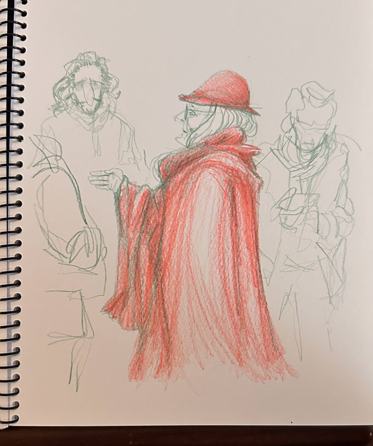 Paris Sketchbook #4: Red Lady Moses at Le Grand Rex, a Bathroom ...
