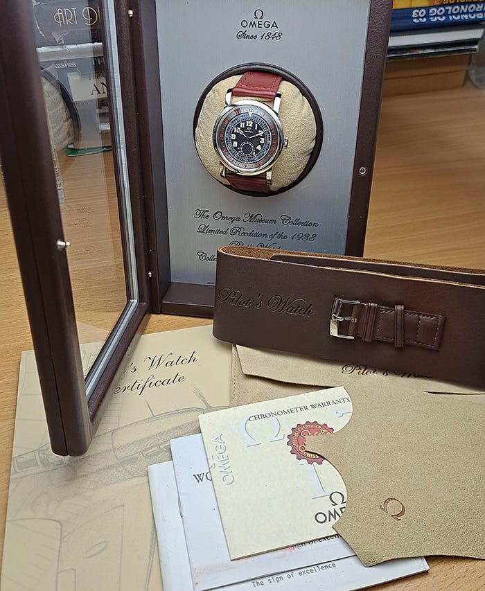 The Omega 1938 Aviator Reissue Watch Ref. 5700.50.07