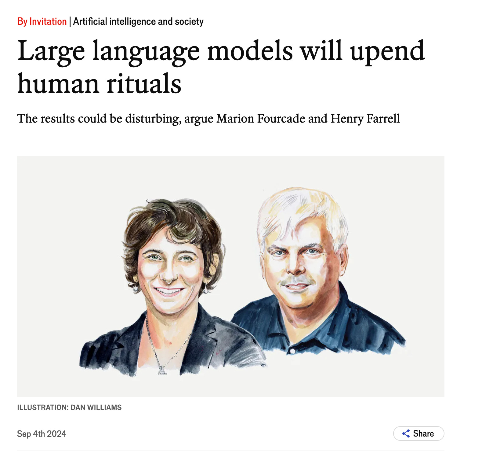 [A new piece in the Economist] There's a killer app for Large Language ...