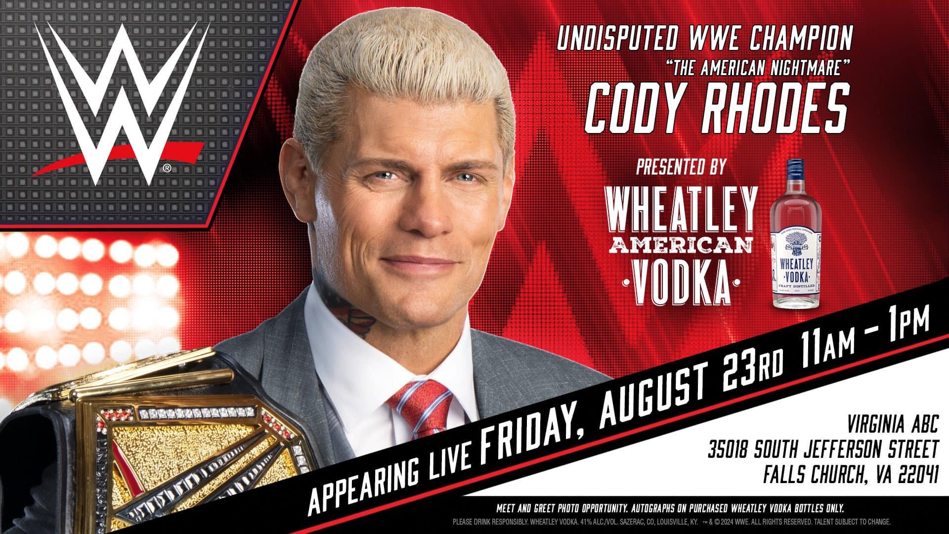 Friday, August 23: Meet Cody Rhodes in Falls Church