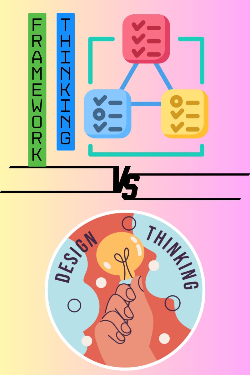 Framework Thinking vs. Design Thinking - by Sharanya K M
