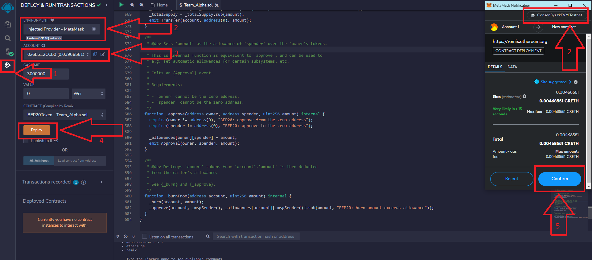 ConsenSys zkEVM, Deploy a Contract - by Enkhbayar