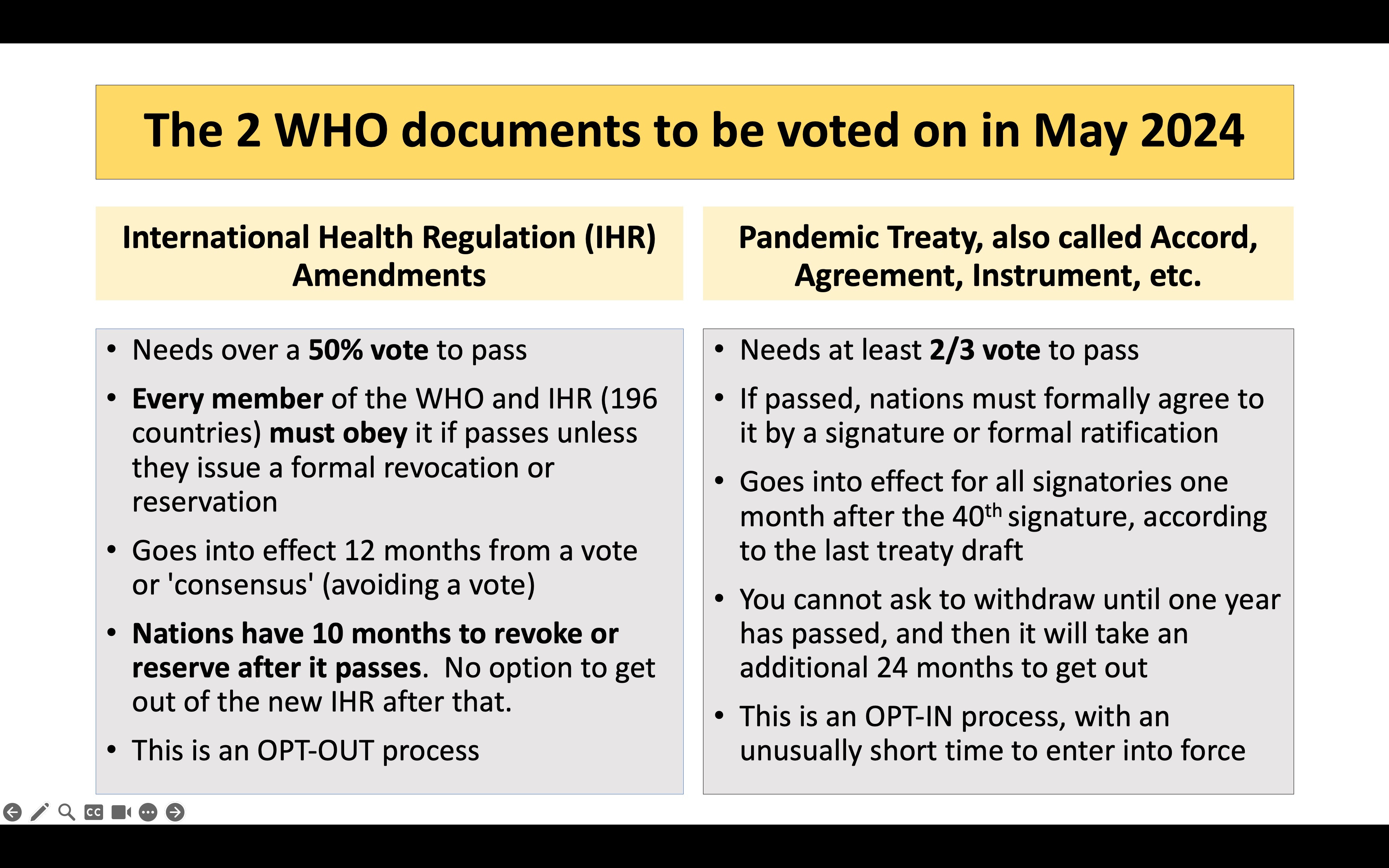 Critically important compilation of screenshots from the WHO's proposed ...