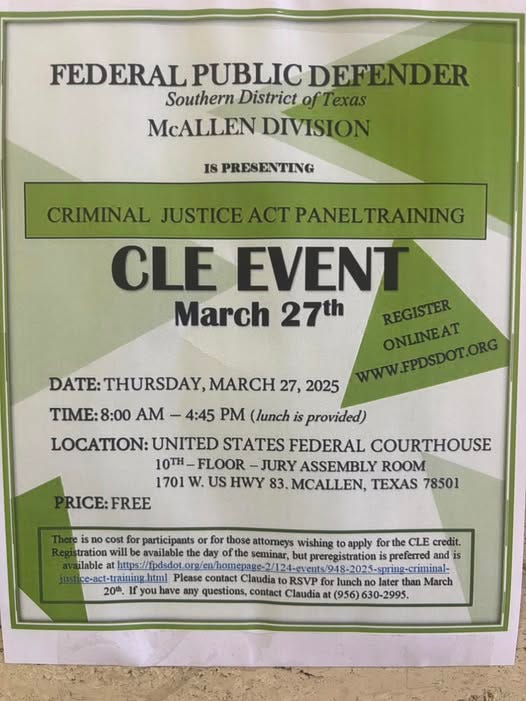 Free CLE for Texas Lawyers - by Abdul Rahman Farukhi