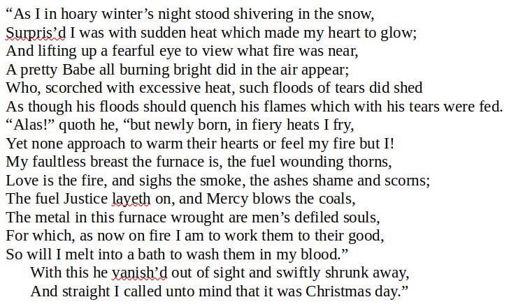 The Burning Babe - Capt. Roy Harkness’ Substack