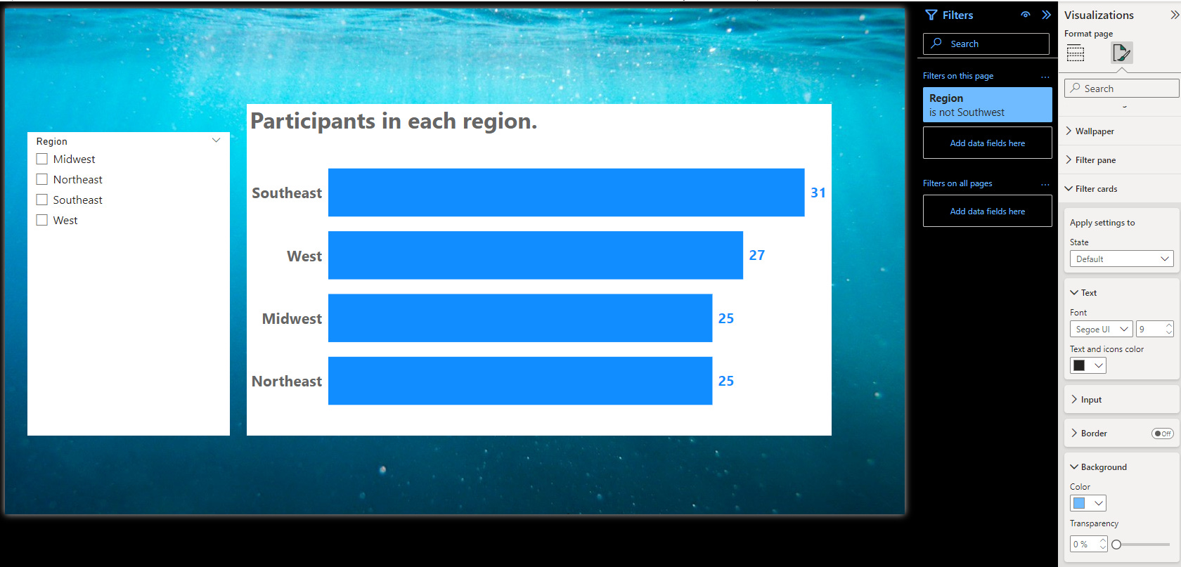 How To Use Power BI - Page Formatting Options in Power BI