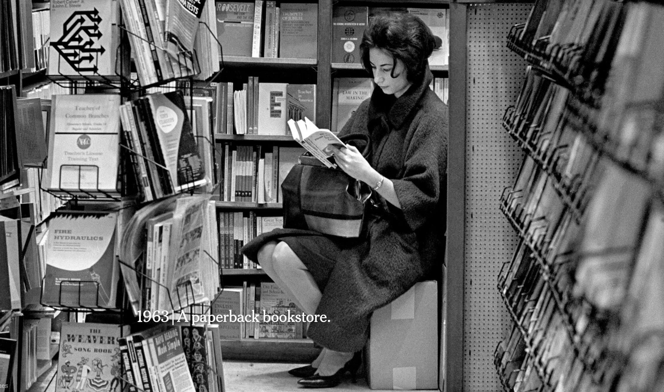 Old Photos of People Reading in NYC