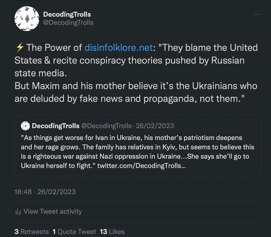 Disinfolklore (2) - by Decoding Trolls - Disinfolklore