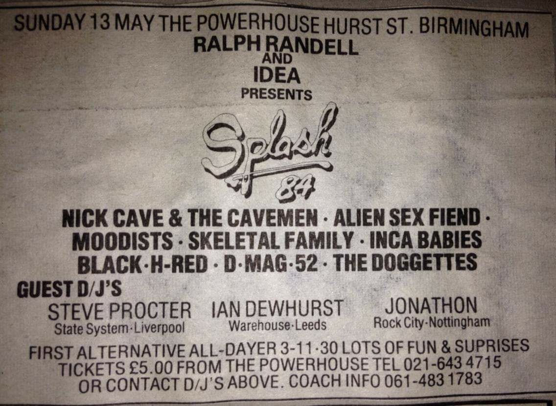 ON THIS DAY ... in 1984 - NICK CAVE & THE CAVEMEN, ALEN SEX FIEND and ...