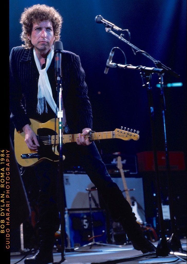 Bob Dylan Live Photos by 1984 Tour Photographer Guido Harari