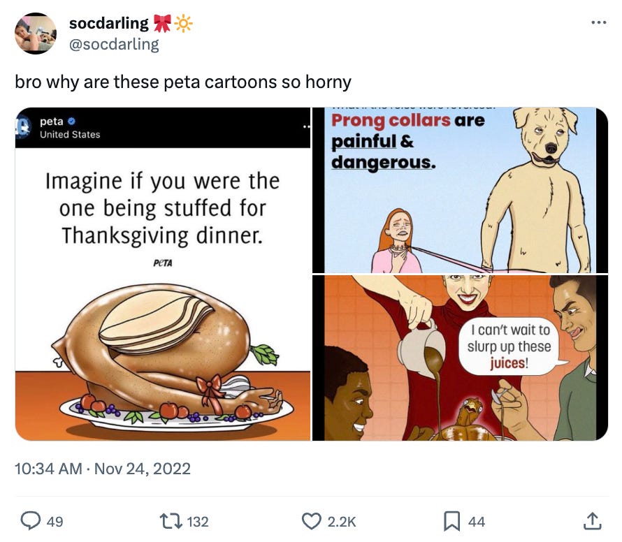 How PETA Builds Shock Into Their Social Strategy