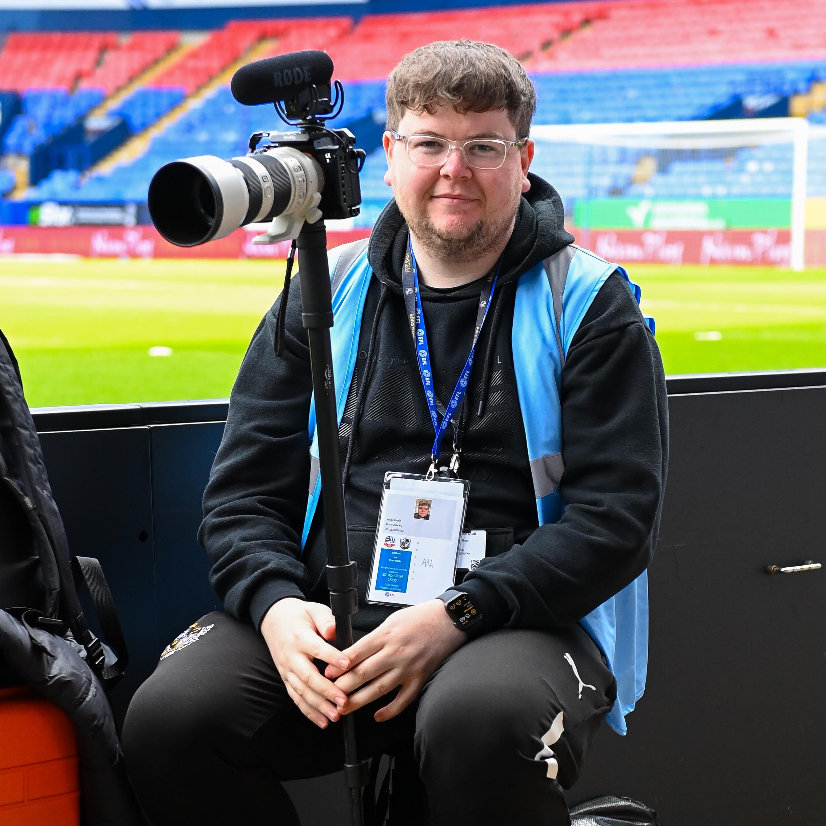 Getting the message across at Vale Park - by Mike Baggaley
