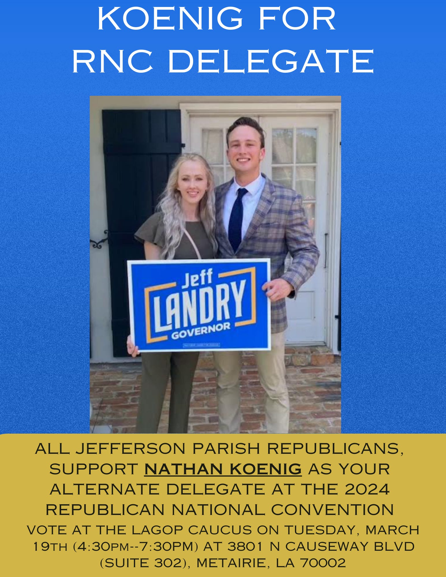The Louisiana First Standard's official Endorsements list (March 2024)
