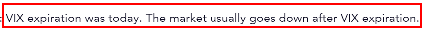 ⚠️🛑 ⏰Early Warning sign was given - VIX Expiration Day