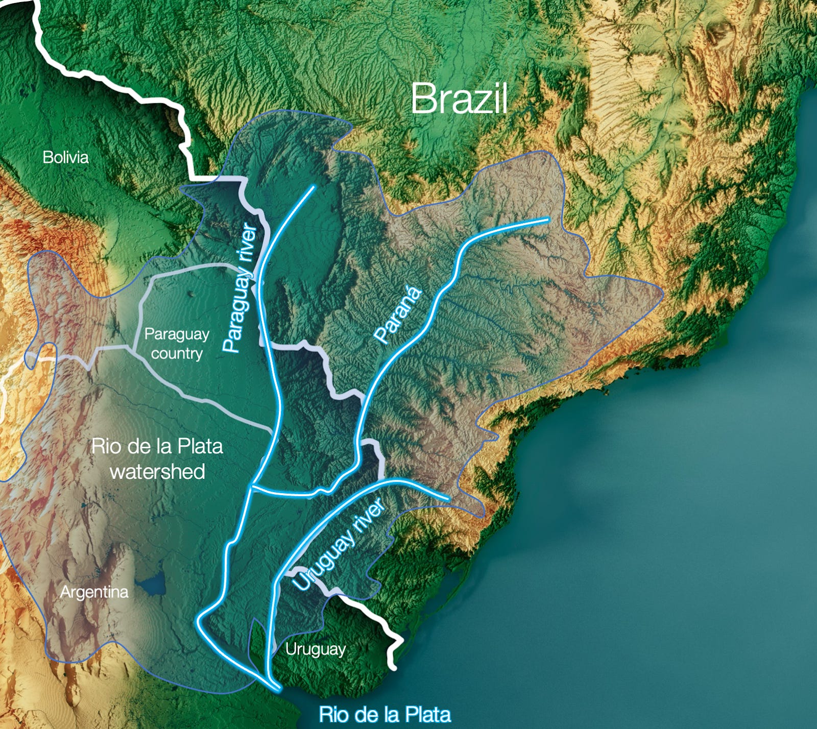 brazil river map